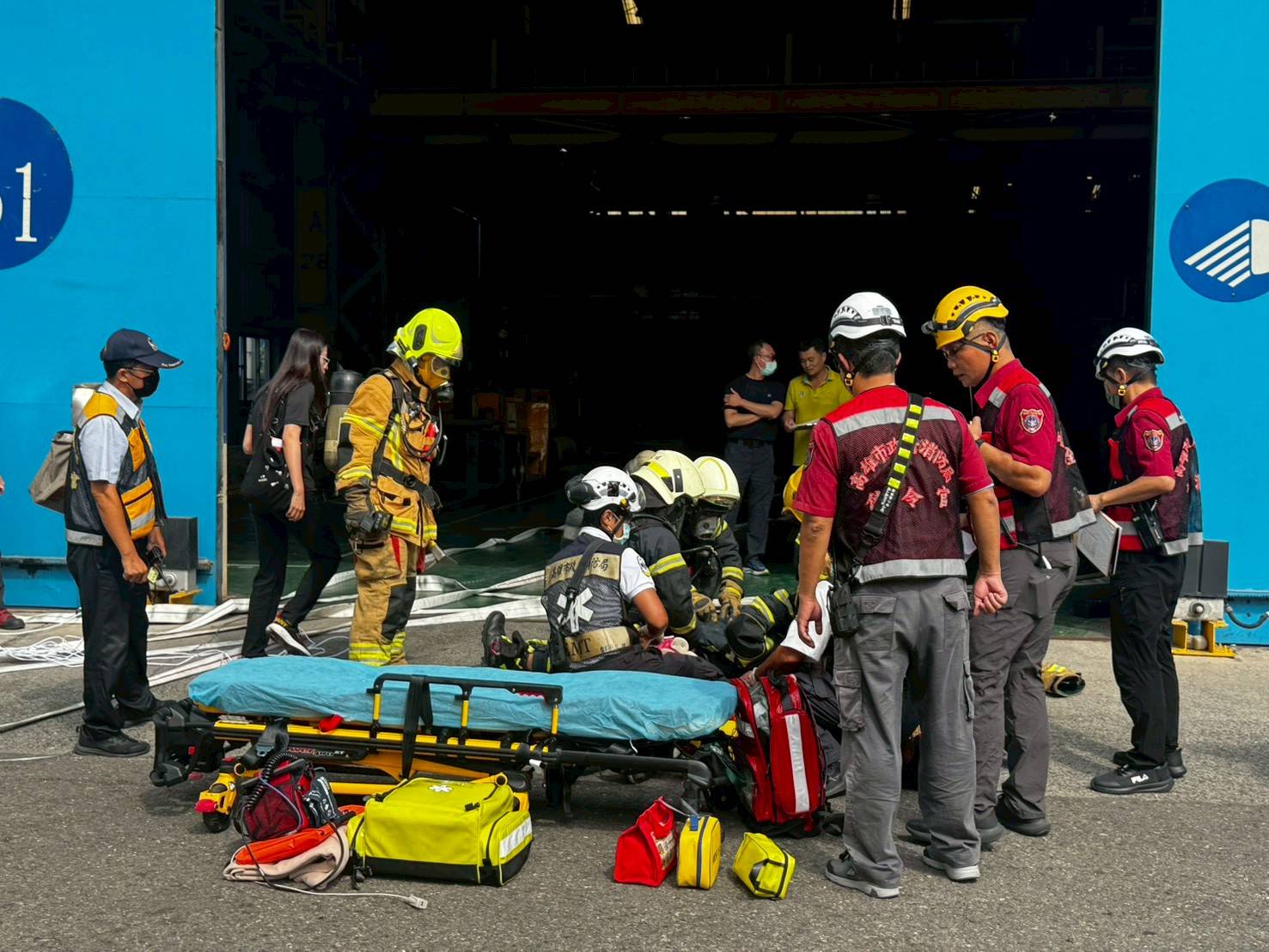 高雄市政府消防局-高市中鋼鋁業股份有限公司救災演練 提升救災效能